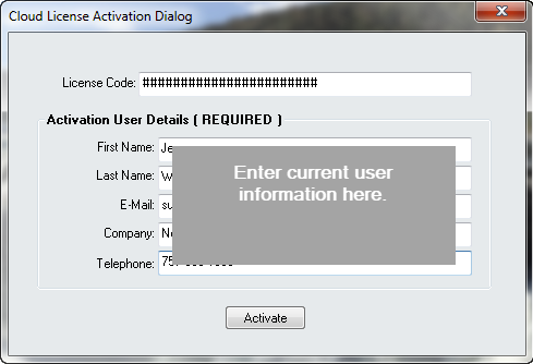 Cloud License Installation