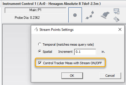 Synchronized Arm/Tracker Scans for Alignment