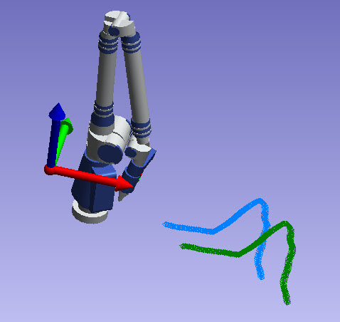 Synchronized Arm/Tracker Scans for Alignment