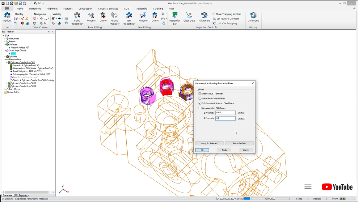 Point Cloud Feature Detection and Autofilter