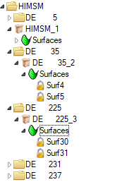 Accessing Full CAD Surface Names Using Folders