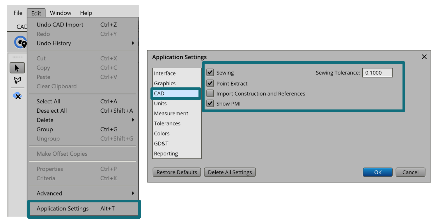 How To Access Cad Import Options 