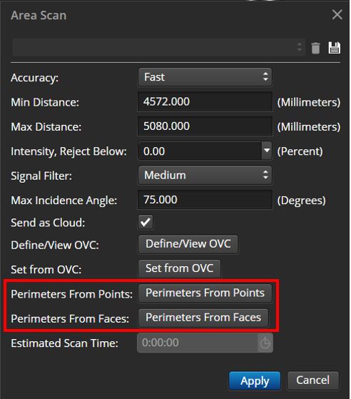 Using the Area Scan with an ATS600